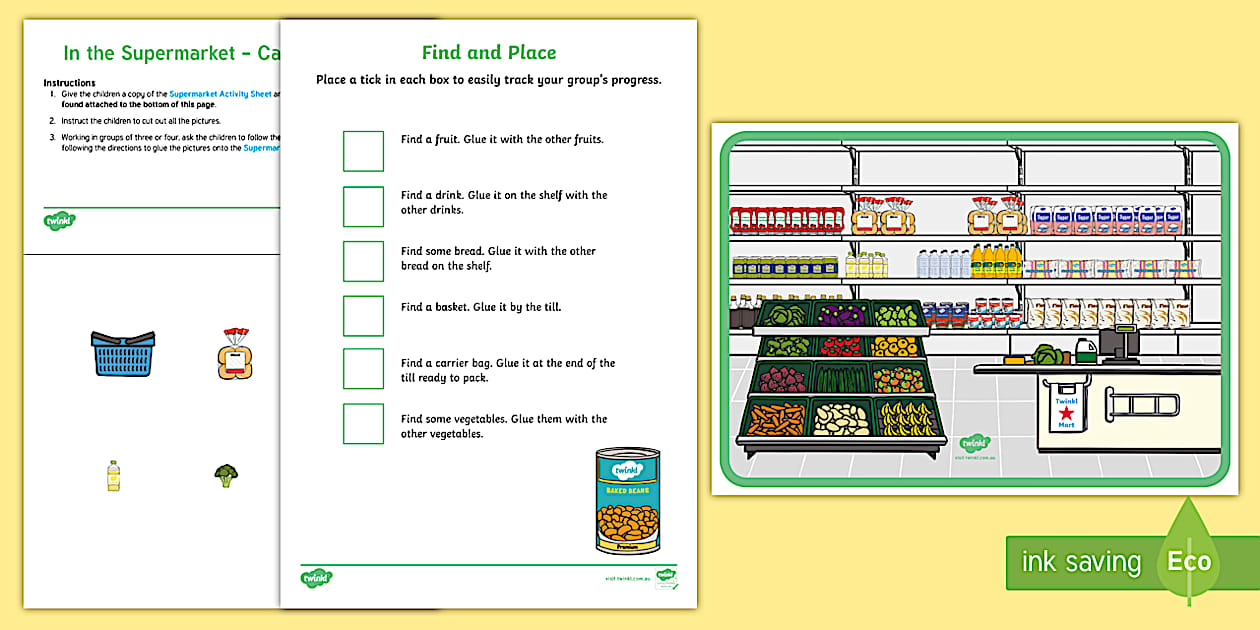 TAS In the Supermarket Can You Find...? Poster and Prompt Card Pack