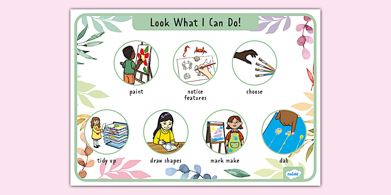 Colourful Botanical Creative Area Skills Action Mat - Twinkl