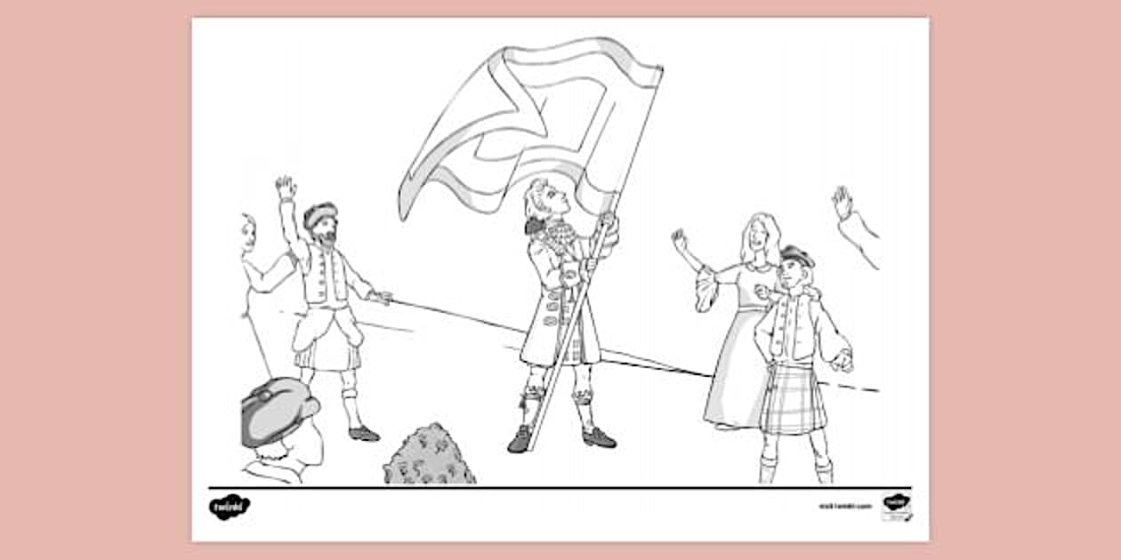 Rising of the Standard at Glenfinnan | Colouring Sheets