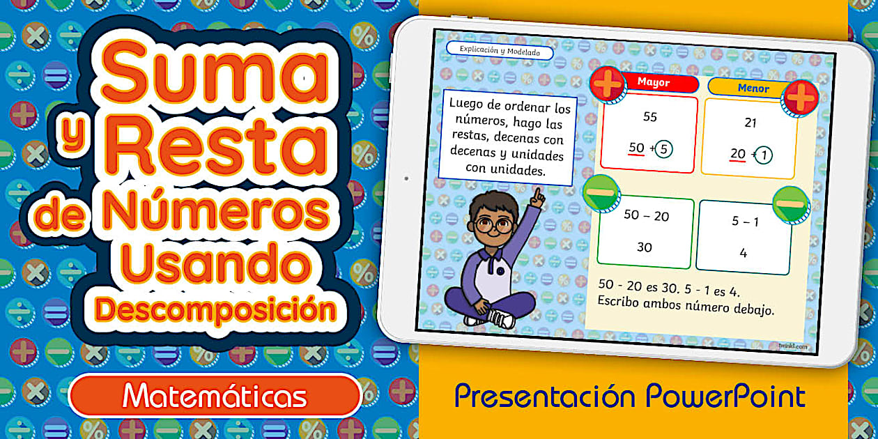 Powerpoint | Suma | Resta | Descomposición | Matemáticas