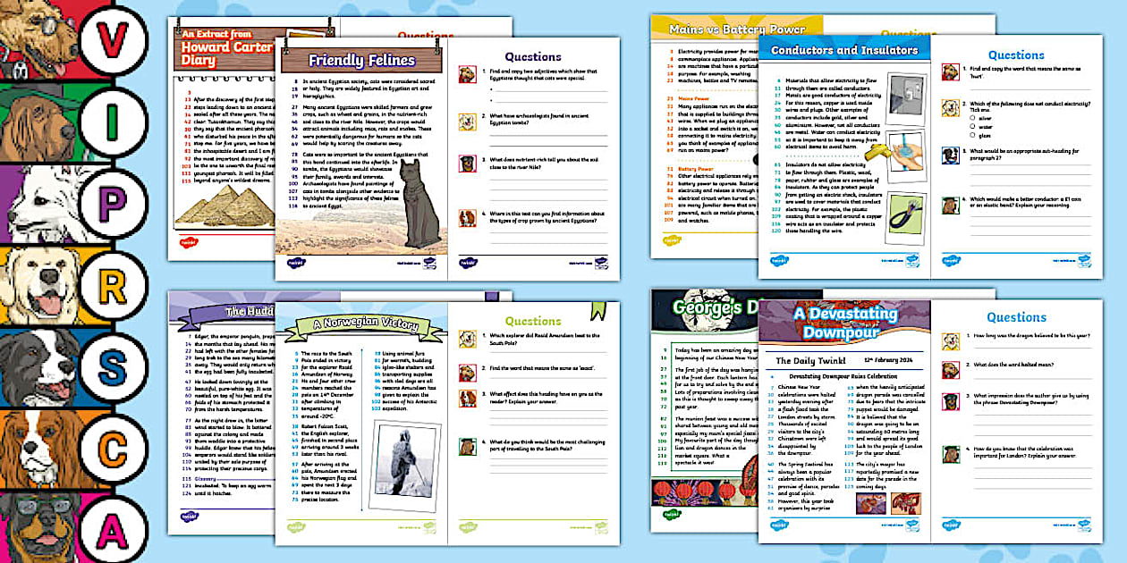 LKS2 60-Second Reads January Monthly Comprehension Pack