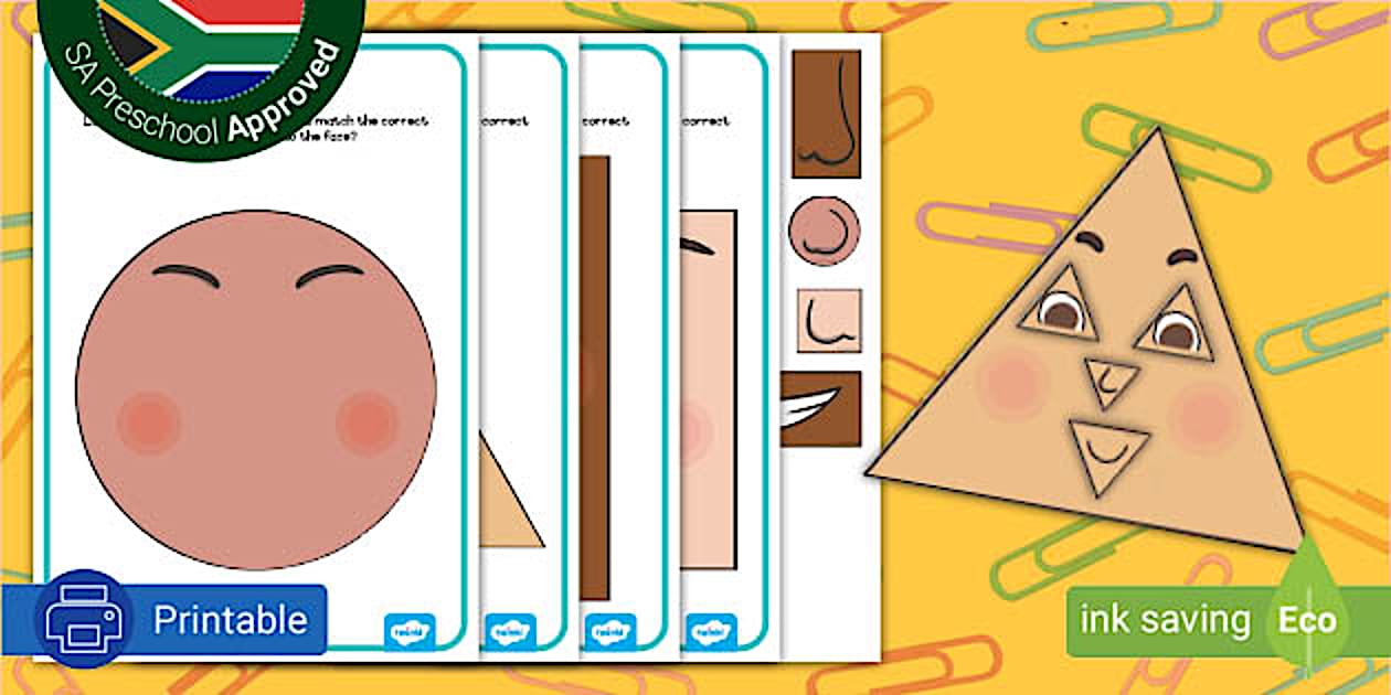 All About Me Build a 2D Shape Face Activity (teacher made)