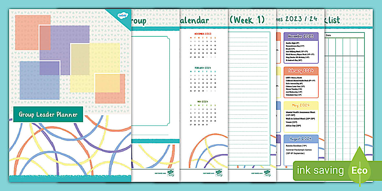 Group Leaders Planner 2022-2023 - Twinkl - Adult