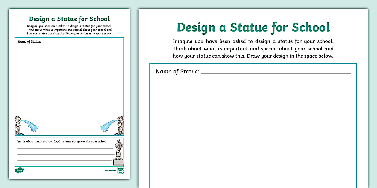 A Statue for School Worksheet / Worksheet (teacher made)