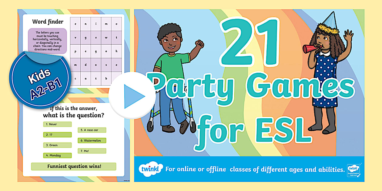 21 Party Games for ESL | Classroom Party Games - Twinkl