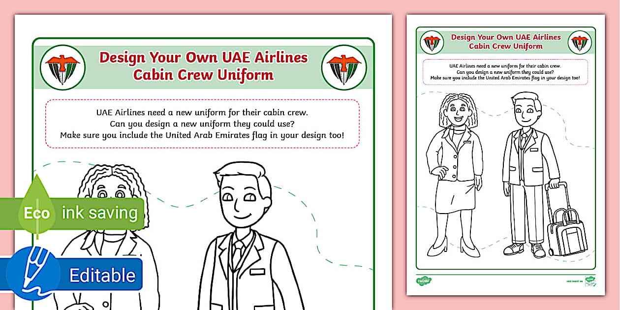 UAE Airlines Role Play Design Your Own Cabin Crew Uniform