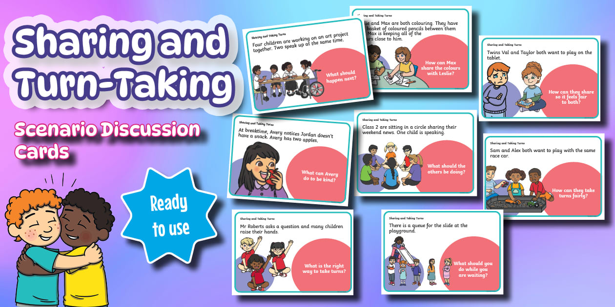 Sharing and Turn-Taking Scenario Discussion Cards