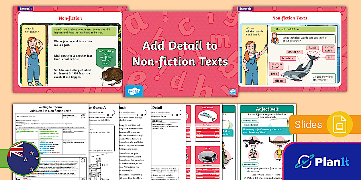 During the third year: Add Detail to Non-fiction Texts