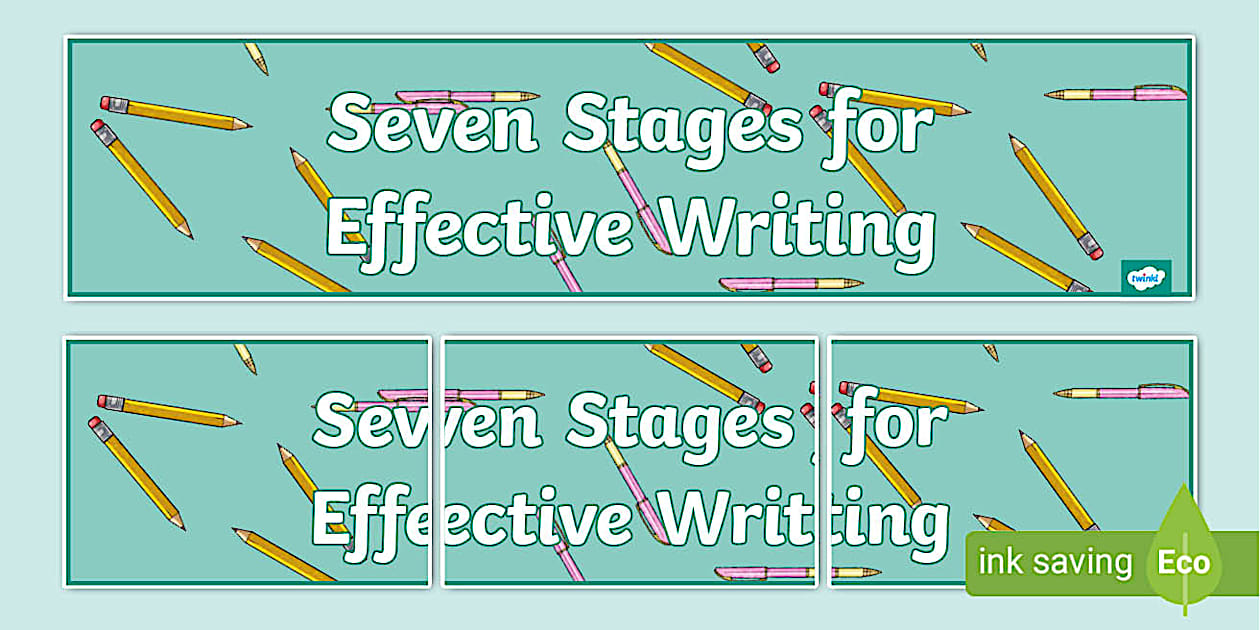 Seven Stages for Effective Writing - Display Banner - Twinkl