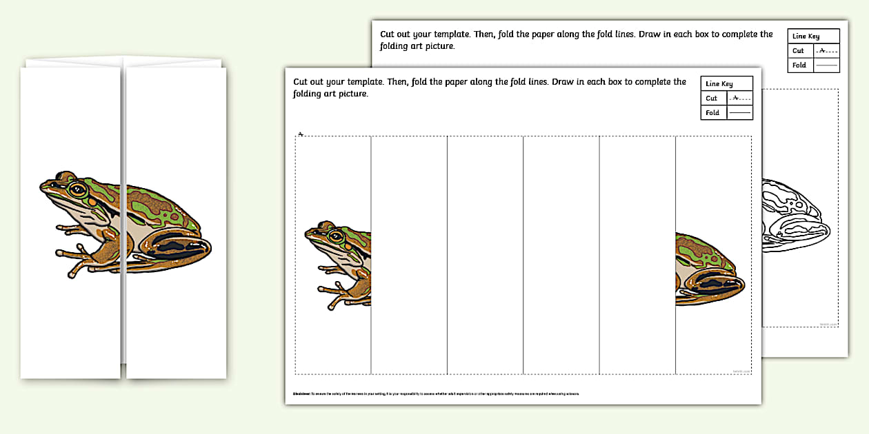 Frog Folding Art Template