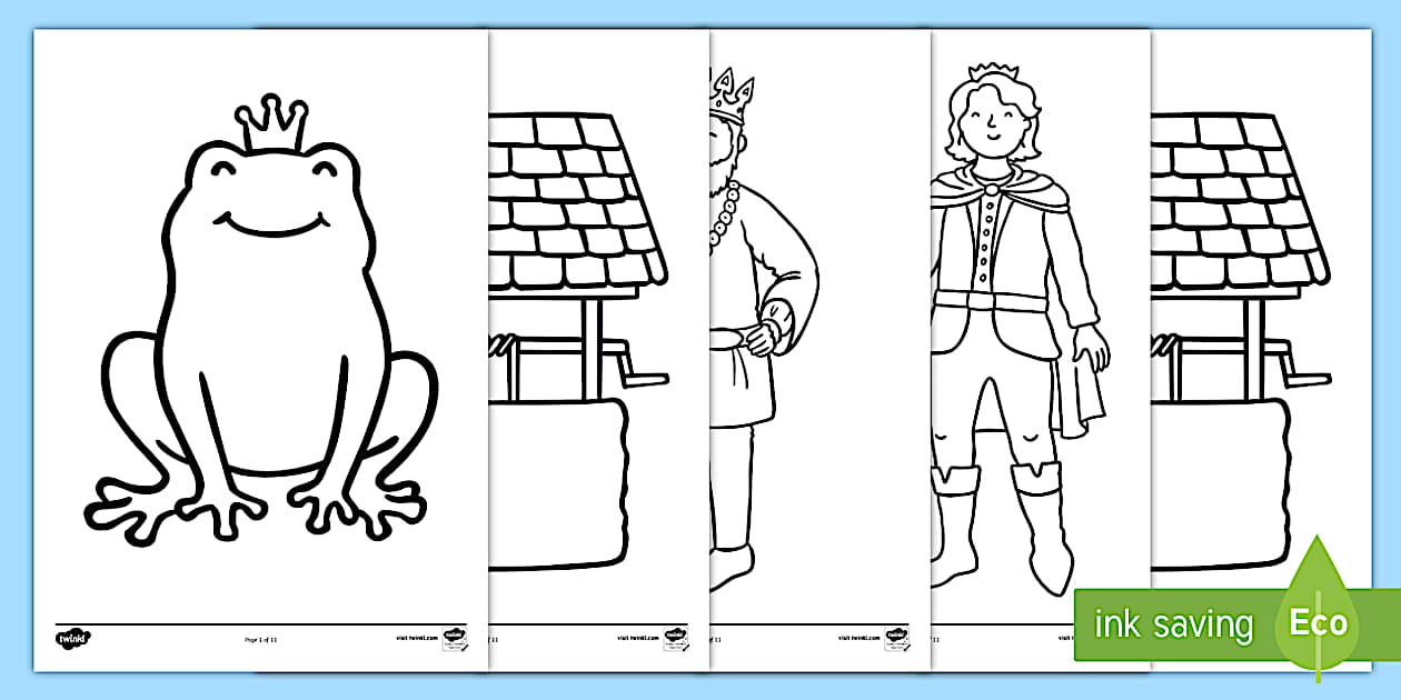 The Frog Prince Coloring Sheets (Teacher-Made) - Twinkl