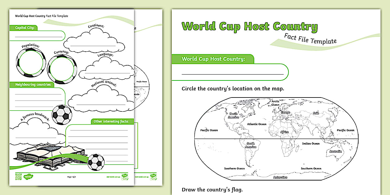 World Cup Host Country Fact File Template