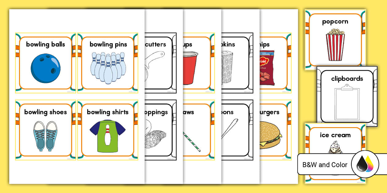 Bowling Alley Dramatic Play Labels