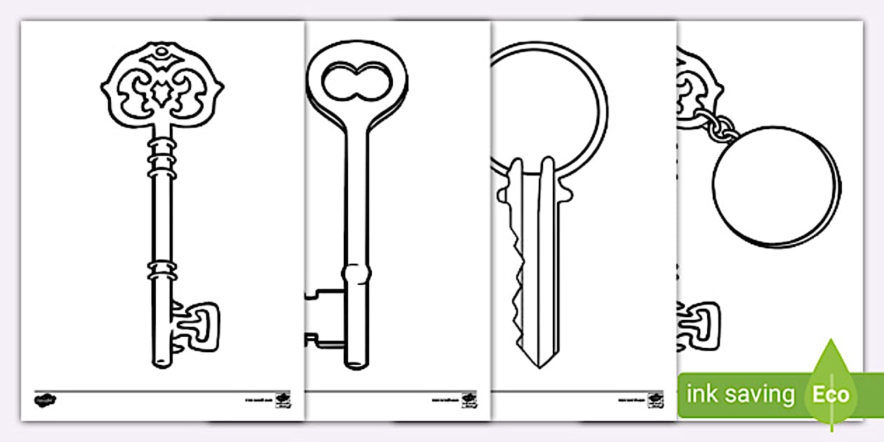 Key Template Resource Pack | Colouring Pages (Teacher-Made)