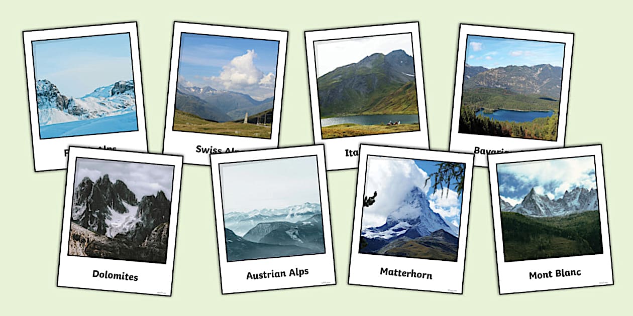 Alps Instant Photo Style Display Images - Twinkl