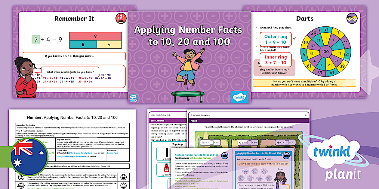 Yr 2 Addition and Subtraction Recall and Use Facts Lesson 4