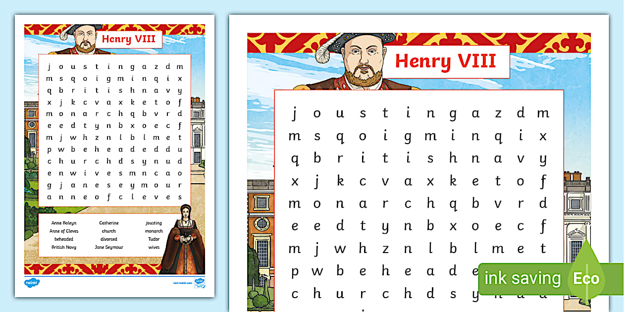 Henry VIII Word Search