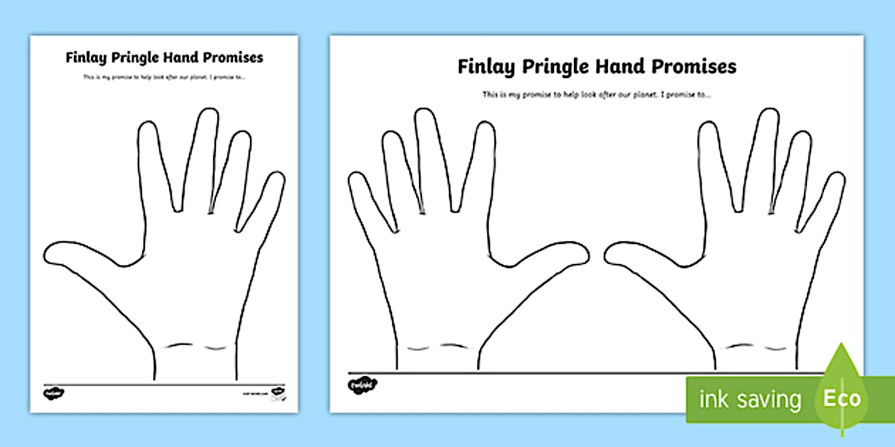 FREE! - Finlay Pringle Hand Promise Sheets (teacher made)