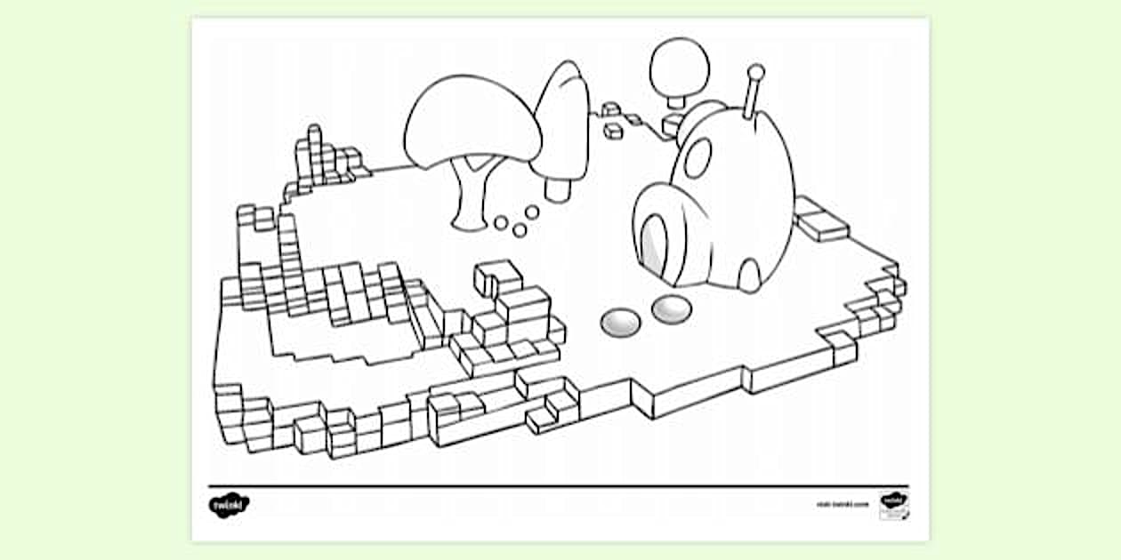 Kodu Environment Colouring | Colouring Sheets (teacher made)