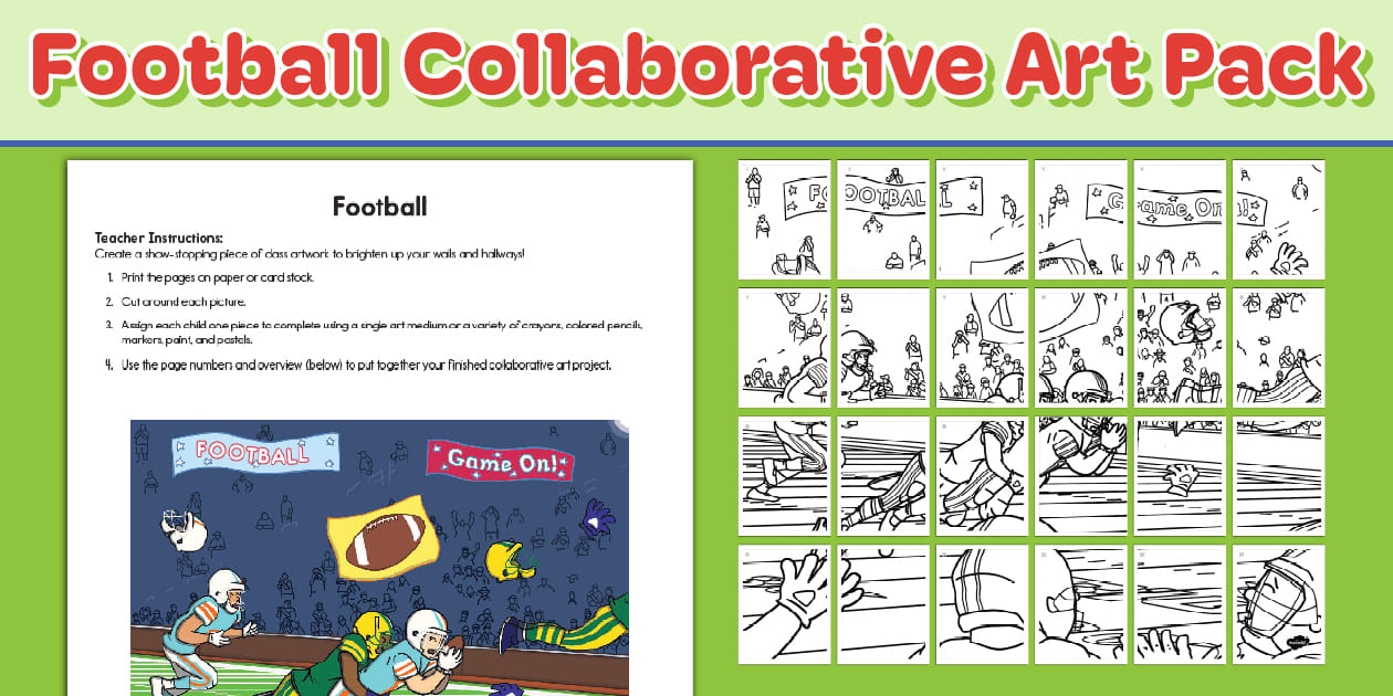 Football Collaborative Art | Twinkl Resources