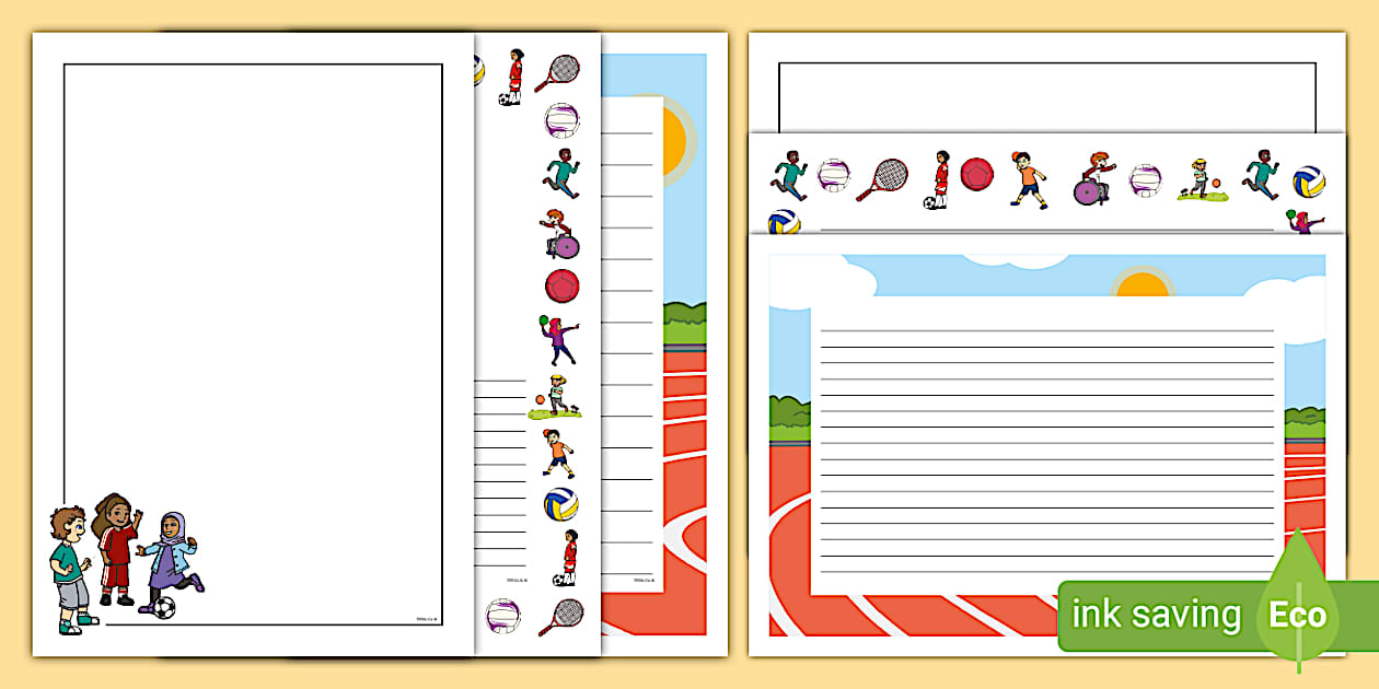 Qatar National Sports Day Page Borders (Teacher-Made)