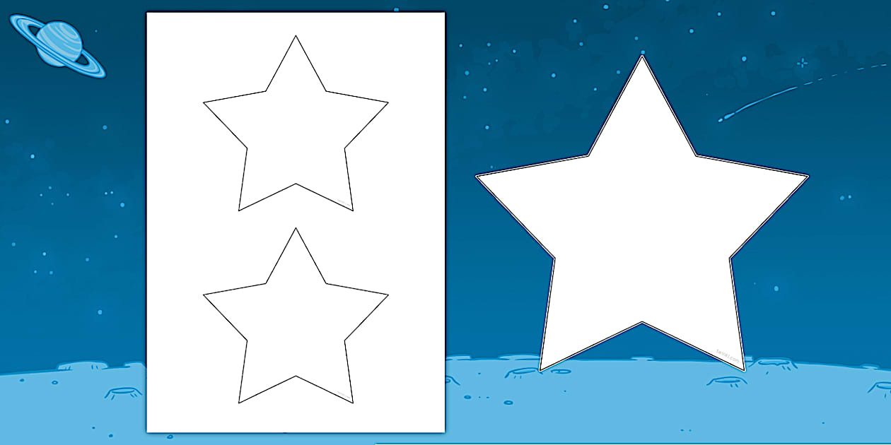 Star Templates for Kids | Star [Writing Templates] Twinkl NZ