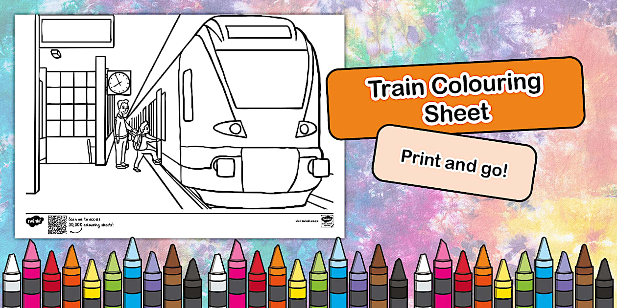* NEW * Foundation Phase Life Skills - Train Colouring Sheet