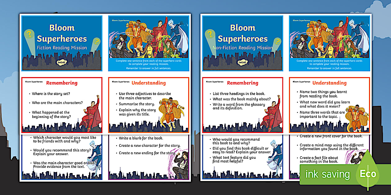 Bloom's Reading Challenge Cards (teacher made) - Twinkl
