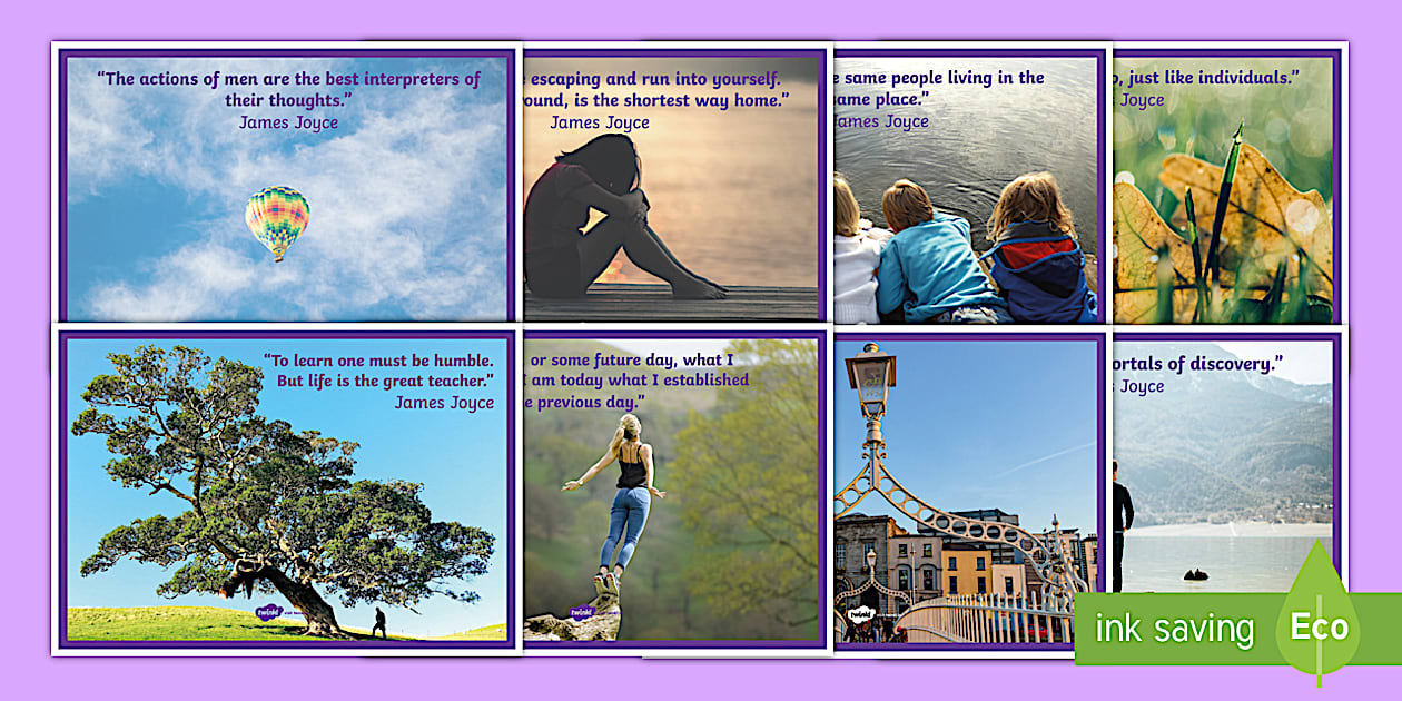 James Joyce Famous Quotes Display Posters - Twinkl