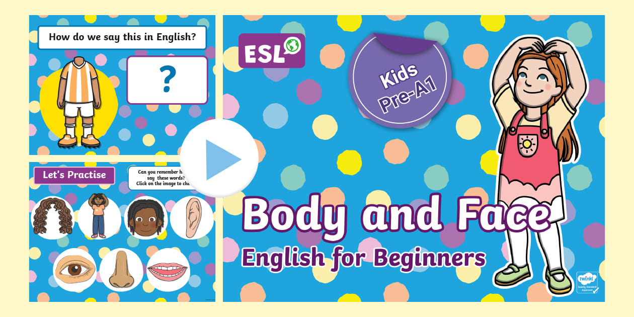 ESL Body and Face Vocabulary PowerPoint (teacher made)