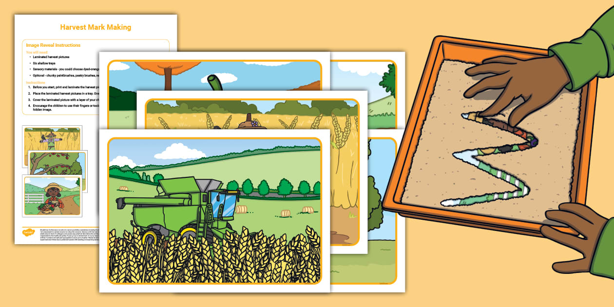 EYFS Harvest Mark-Making Image Reveal Activity | Toddlers