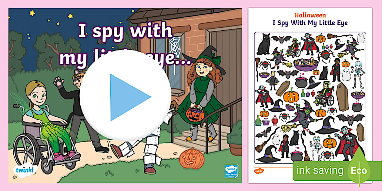 Halloween I Spy Activity and PowerPoint Pack - Twinkl