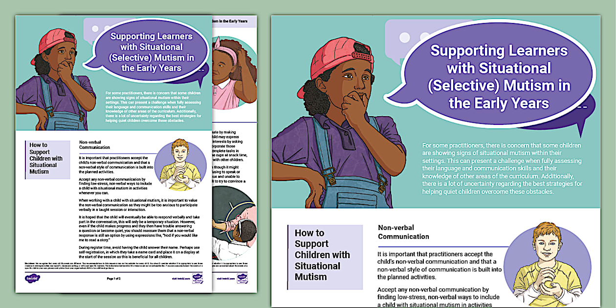 Supporting learners in the Early Years with Situational (Selective) Mutism