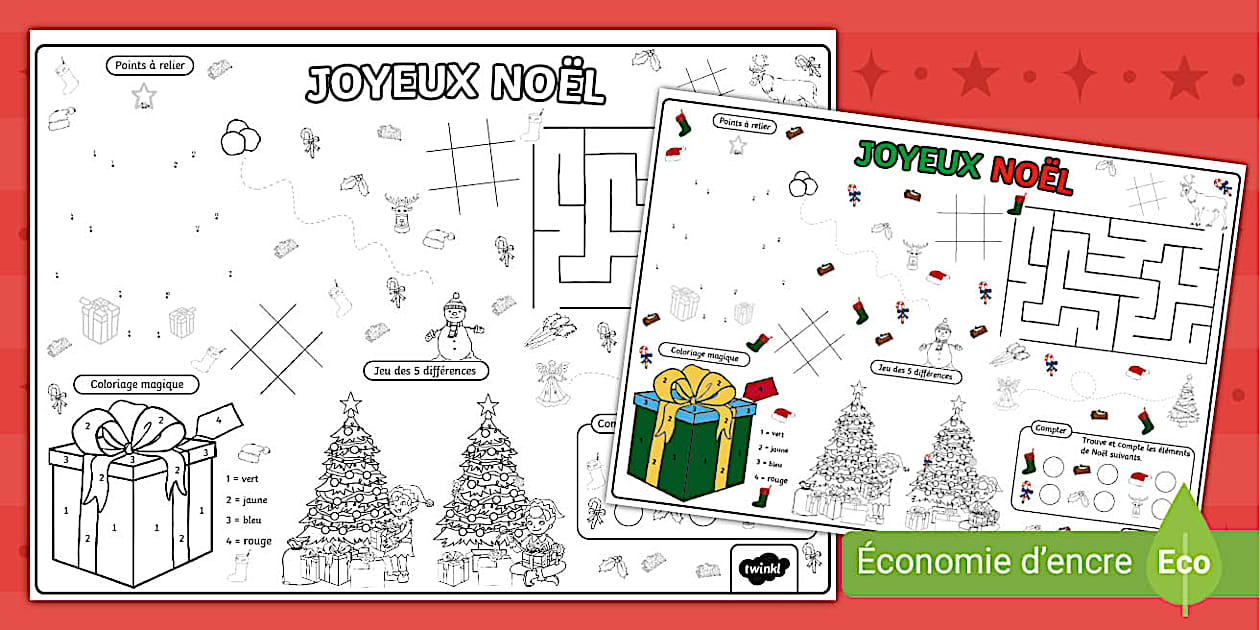Set d'activités de Noël pour maternelle (Teacher-Made)