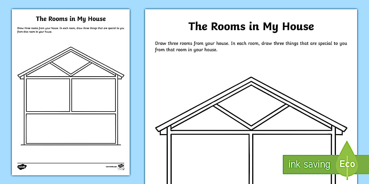 Picture of a House Outline Drawing Worksheet | Design