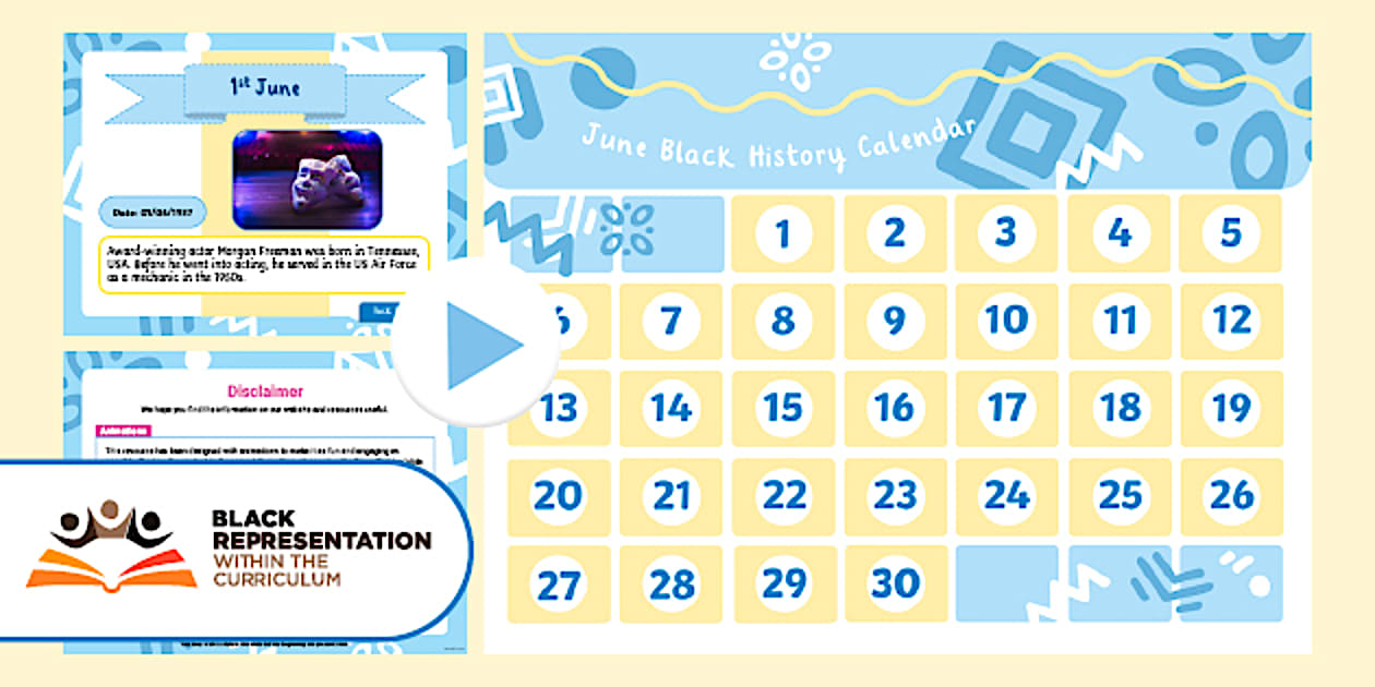 June Black History Events Calendar (teacher made) - Twinkl