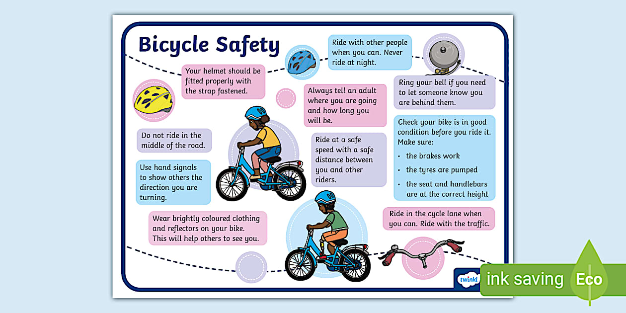 Bicycle Safety Information Poster - Twinkl - KS1 - Twinkl