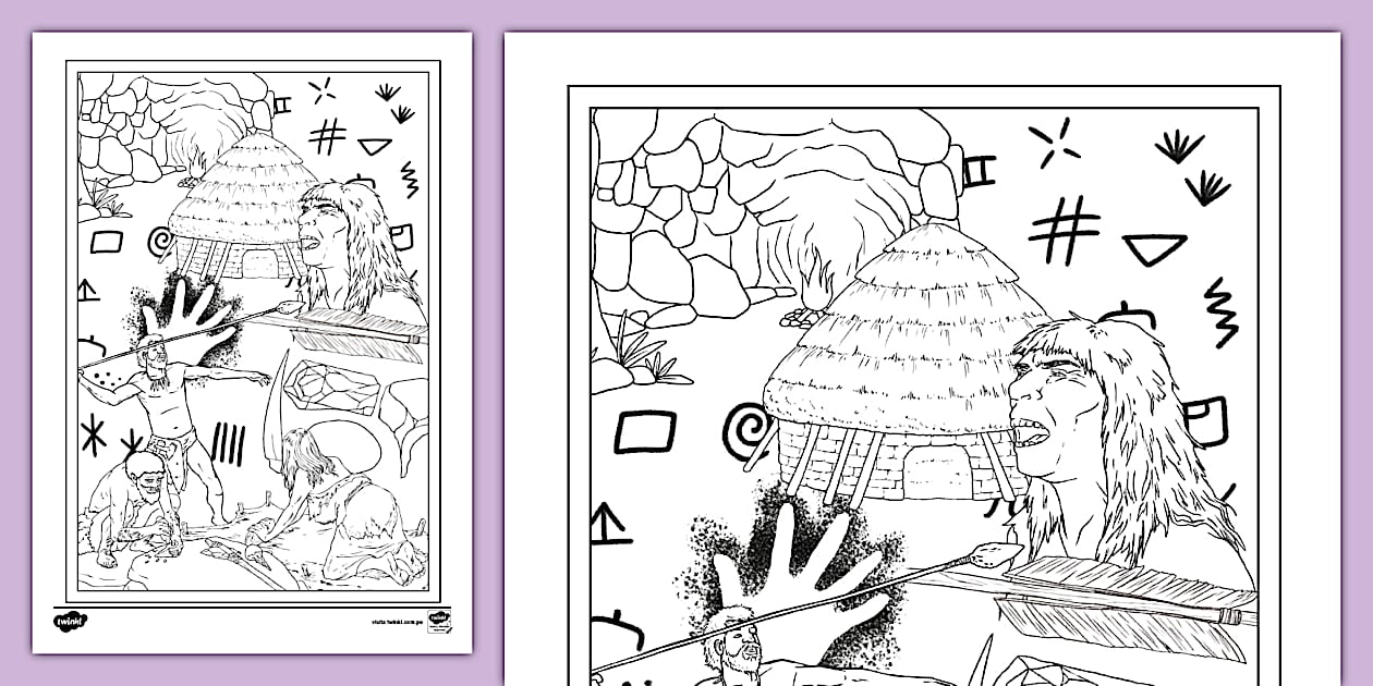 Hoja de colorear: primeros pobladores de Perú | Twinkl