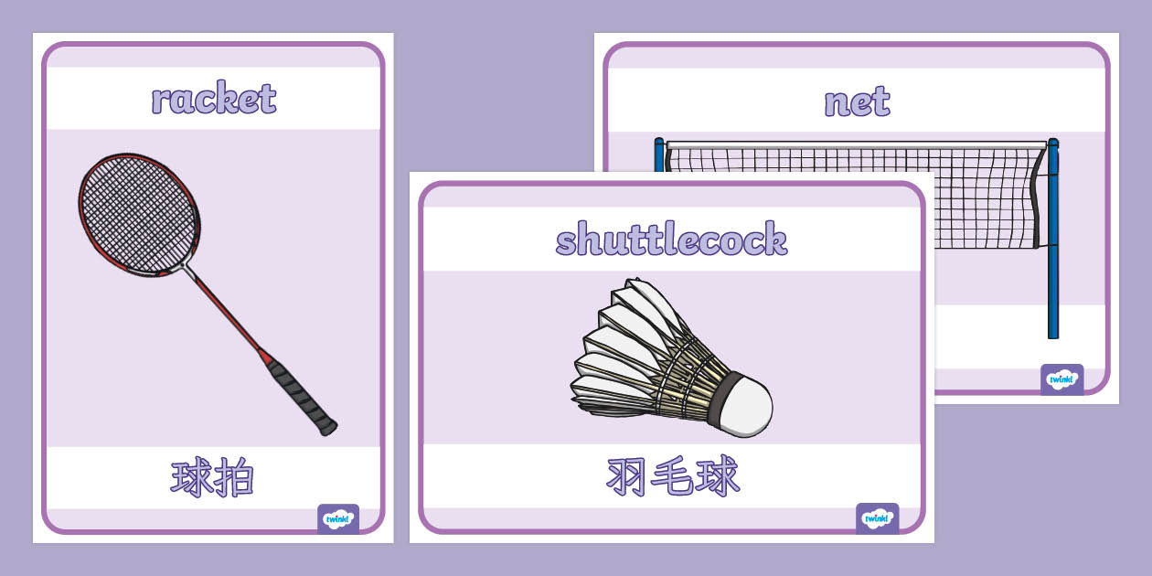 Badminton Display Posters | 中英雙語 (teacher made)