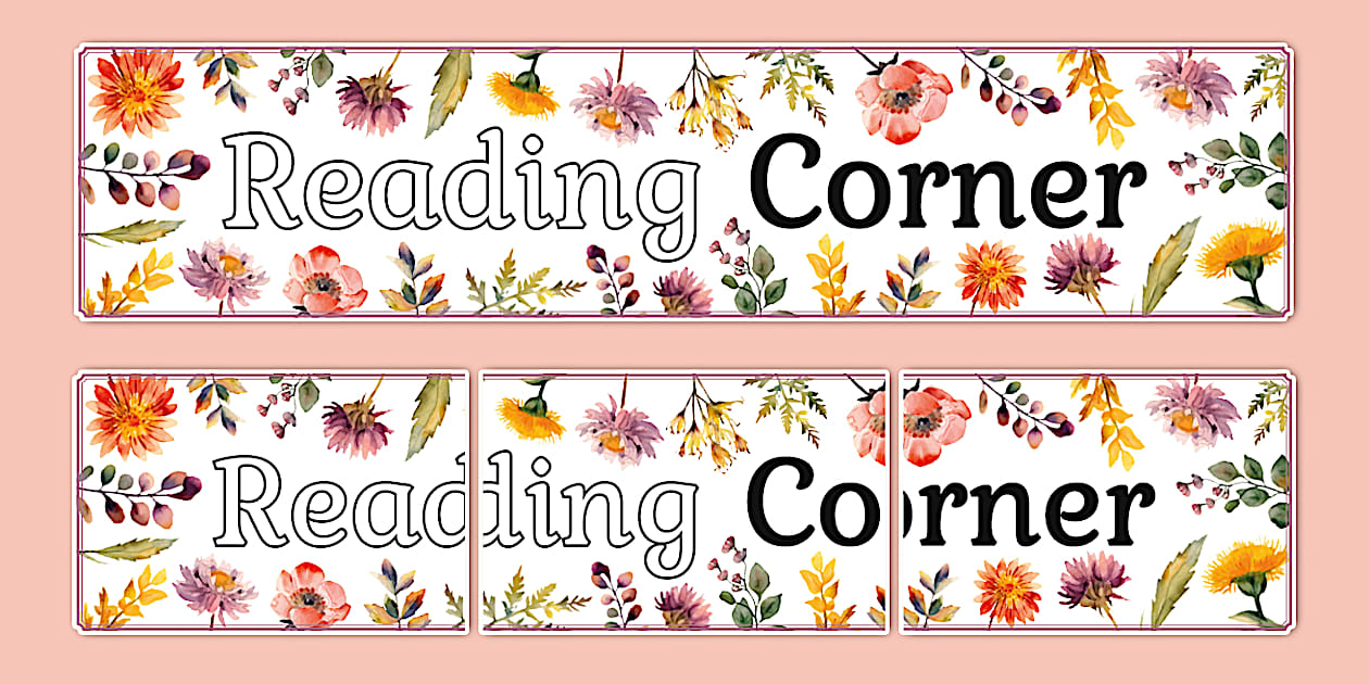 Wildflower Botanical Themed Reading Corner Display Banner