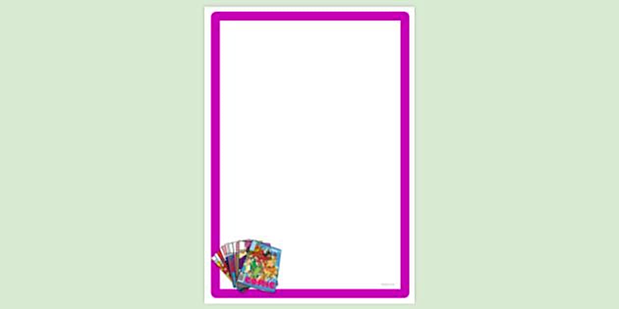 Comic Book Border Template | Page Borders | Twinkl - Twinkl