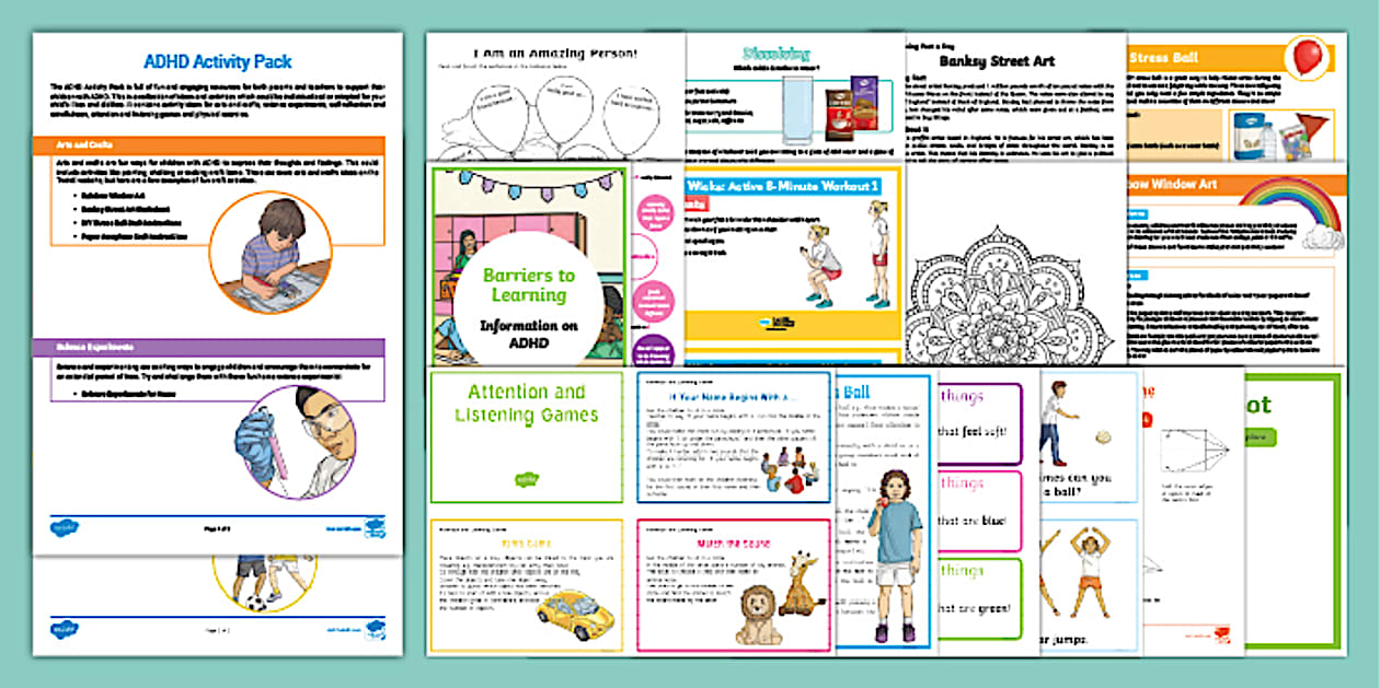 ADHD Activity Pack - SEN Teaching Resources (teacher made)
