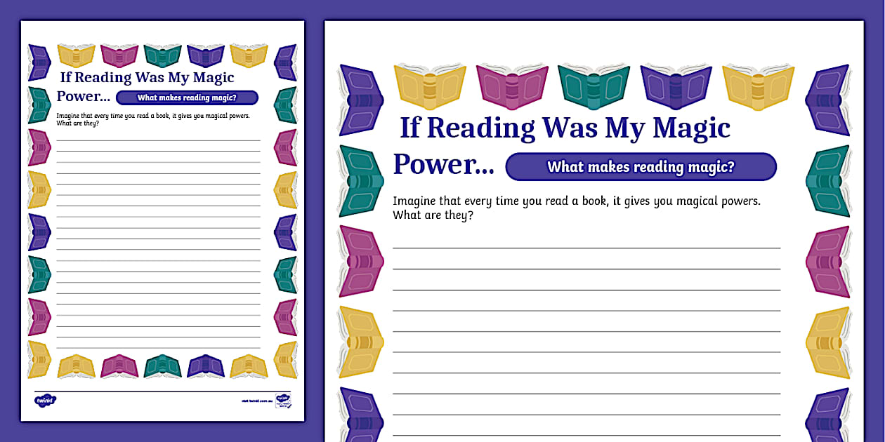 If Reading Was My Magic Power - Writing Prompt (3-6)