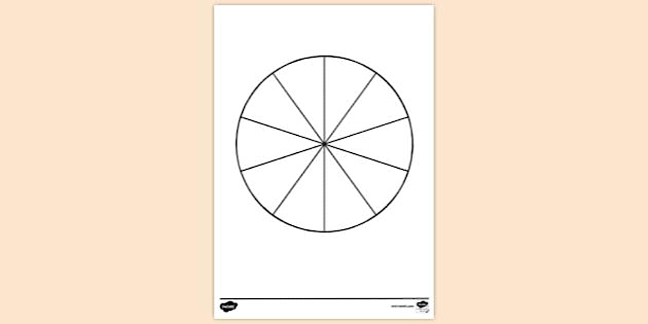 Circle with Fractions Colouring Sheet | Colouring Sheets