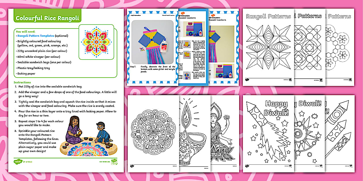 Diwali Special Colouring Sheets and Craft Pack - Twinkl