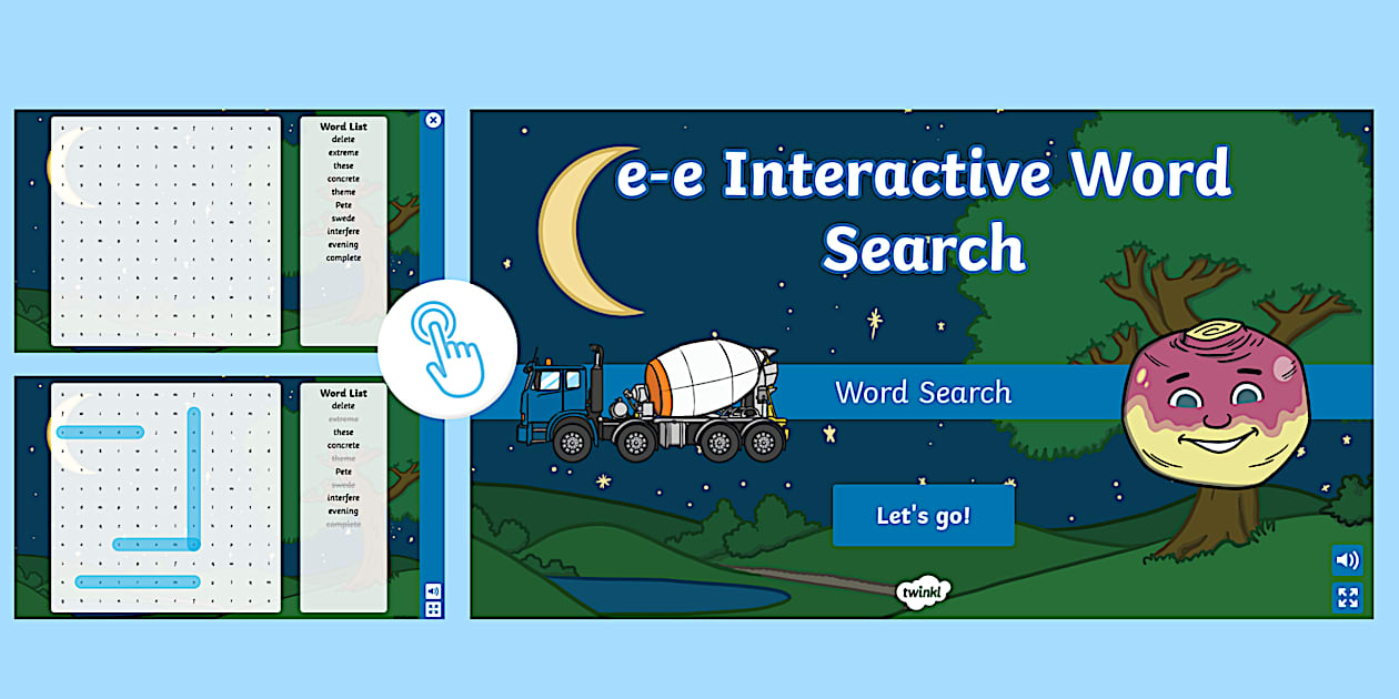 e-e Interactive Word Search (teacher made) - Twinkl