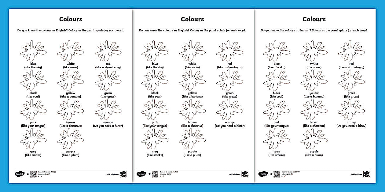 Colours Worksheet | Colour Recognition Activity - Twinkl