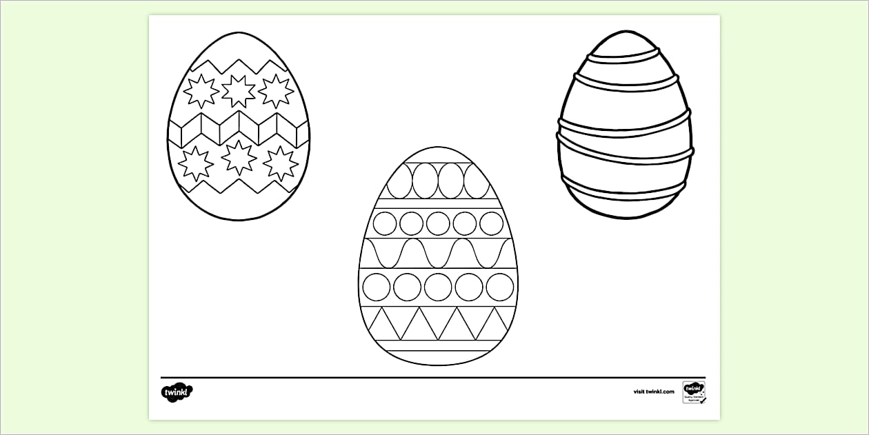 Easter Egg Colouring Page | Colouring Sheets - Twinkl