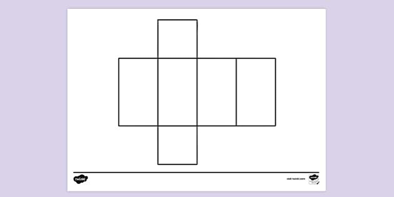 Cuboid Net Colouring Colouring Sheets Teacher Made