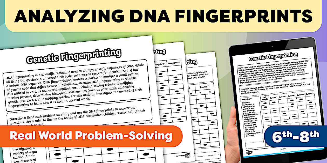 Genetic Fingerprinting Worksheet | Science | Twinkl USA